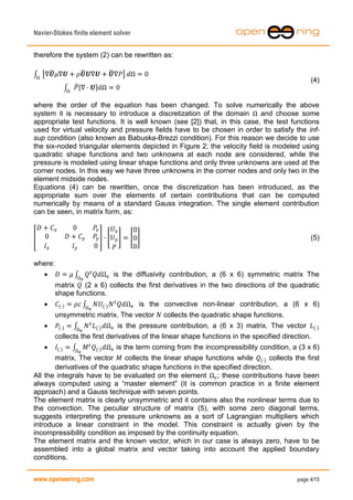 Scilab Finite element solver for stationary and incompressible navier-stokes equations | PDF