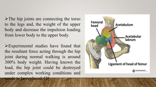 Finite element stress analysis of artificial femur head on hip joint | PPTX