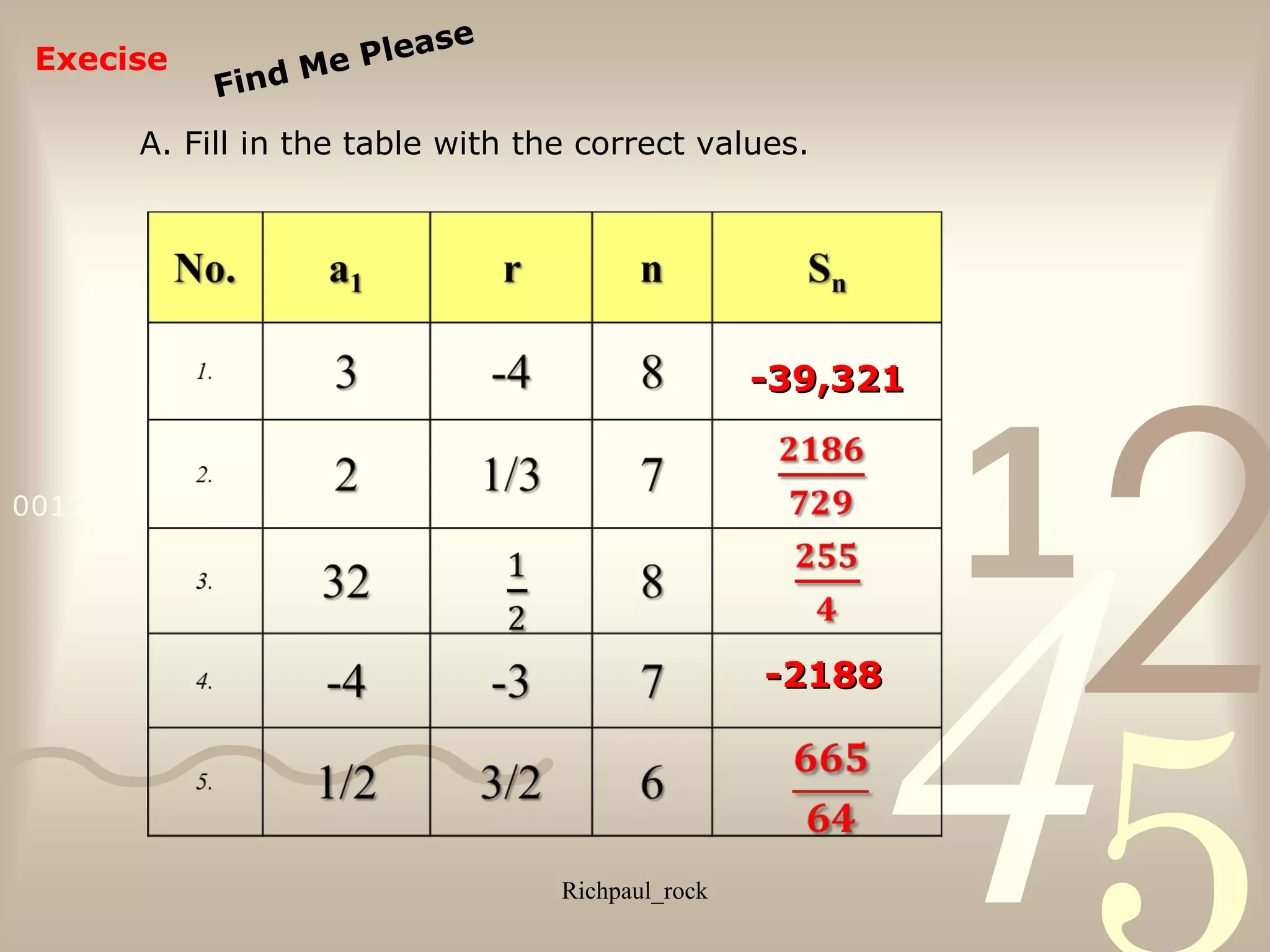 Finite geometric series | PPT