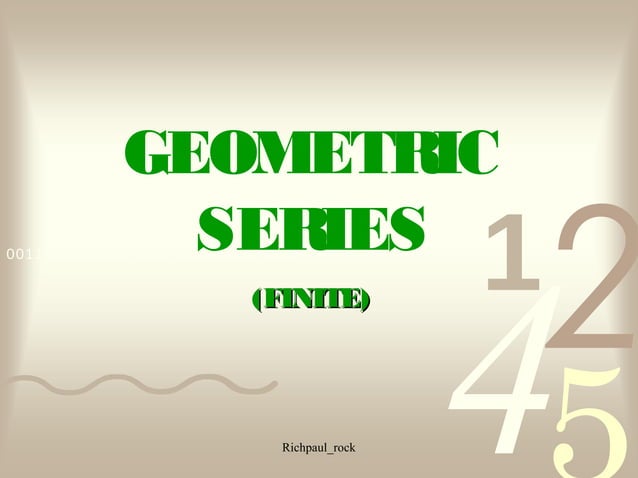 Finite geometric series | PPT