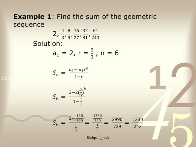Finite geometric series | PPT