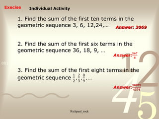 Finite geometric series | PPT
