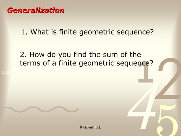 Finite geometric series | PPT
