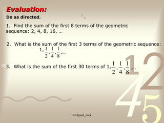 Finite geometric series | PPT