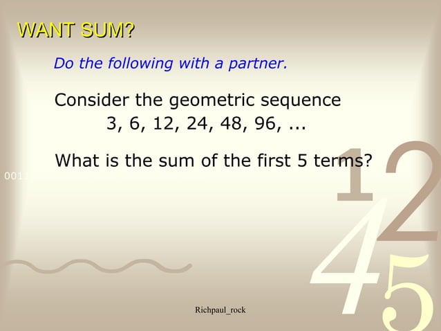 Finite Geometric Series Ppt 6691