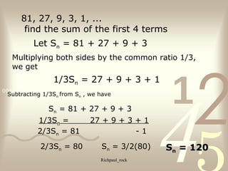 Finite geometric series | PPT
