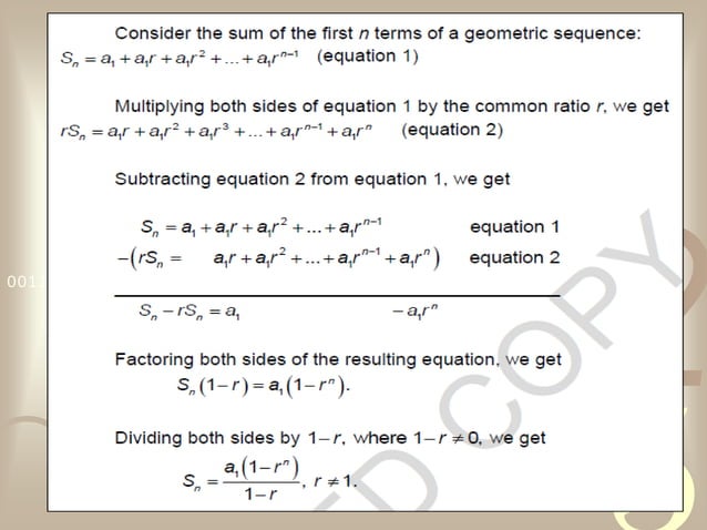 Finite geometric series | PPT