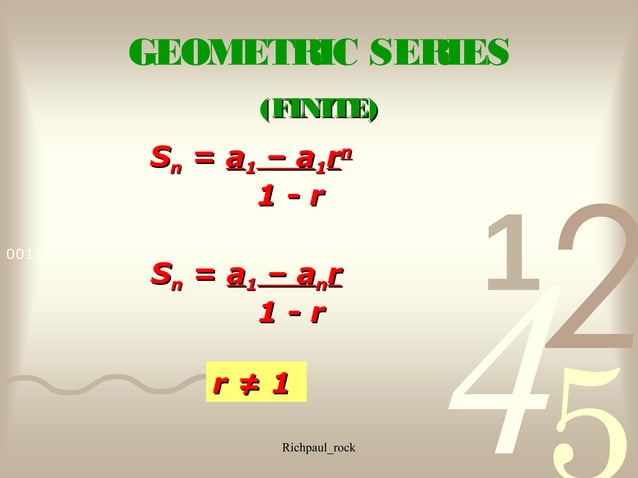 Finite geometric series | PPT