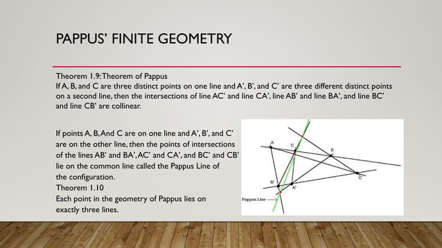youngs, pappus, desargue Finite geometry.pptx