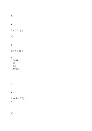 Finite Math Week 1 Quiz – Logic & Se.docx