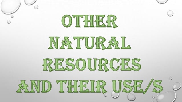 Finiteness of resources | PPTX | Geology | Science