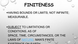 Finiteness of resources | PPTX