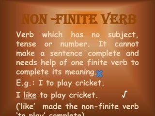 Finite & nofinite verbs | PPTX