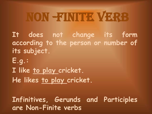 Finite & nofinite verbs | PPTX