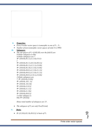 Finite order vector spaces | PDF
