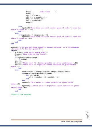 Finite order vector spaces | PDF