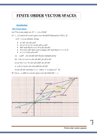 Finite order vector spaces | PDF