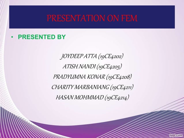 Finite element method | PPT