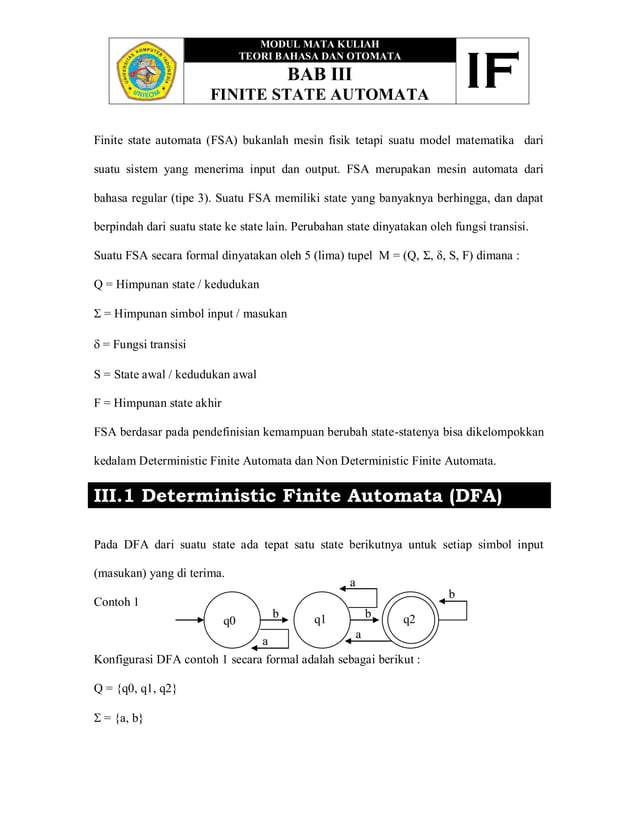 Finite state automata | PDF