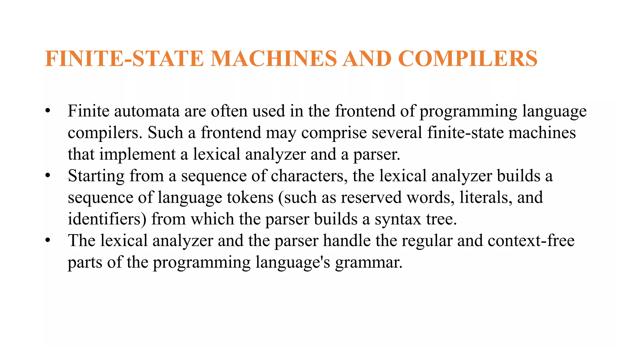 Finite State Machinepptpptx Computing Technology And Computing