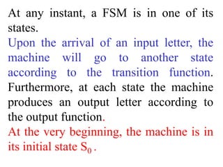 Finite State Machine by M. Arokiasamy | PPT | Physics | Science