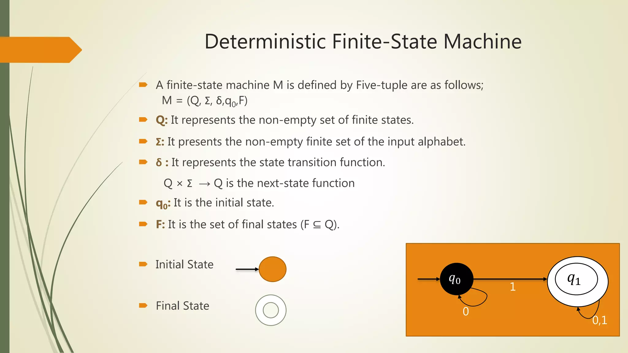 Finite State Machine Without Output Ppt