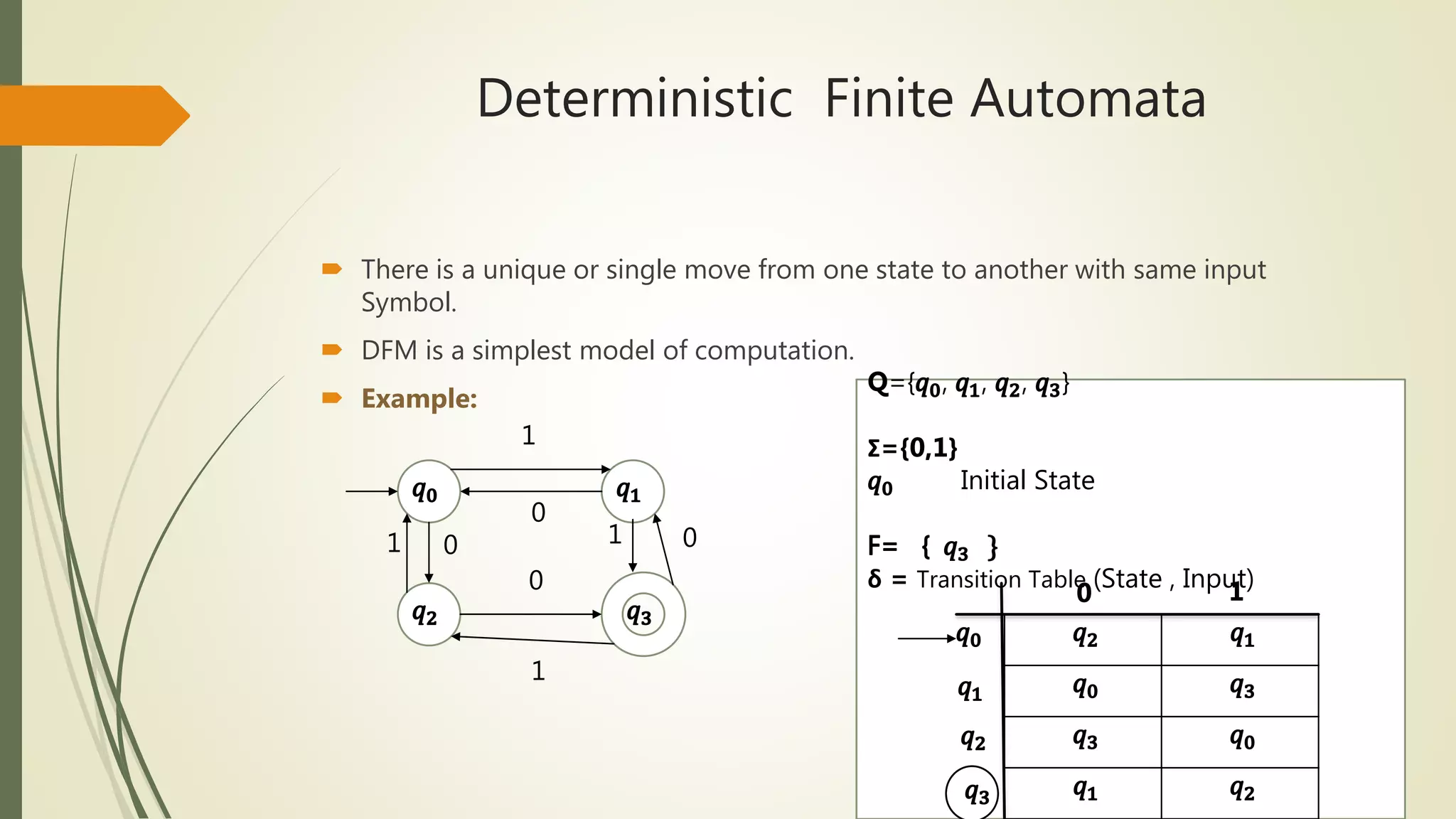 Finite State Machine Without Output Pptx