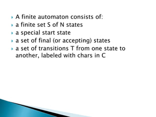 Finite state system or finite automata | PPTX