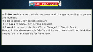 Finite verbs | PPTX