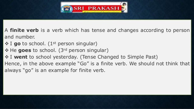 Finite verbs