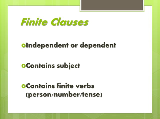 Finite vs non finite clause | PPTX