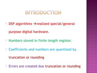 Finite word lenth effects | PPT