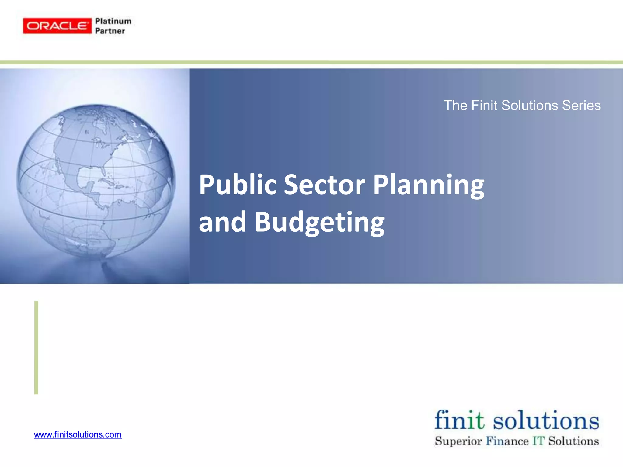 Finit solutions getting the most out of hyperion planning - intro to ...