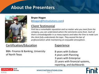 Finit solutions - The Benefits of a Rolling Forecast | PDF