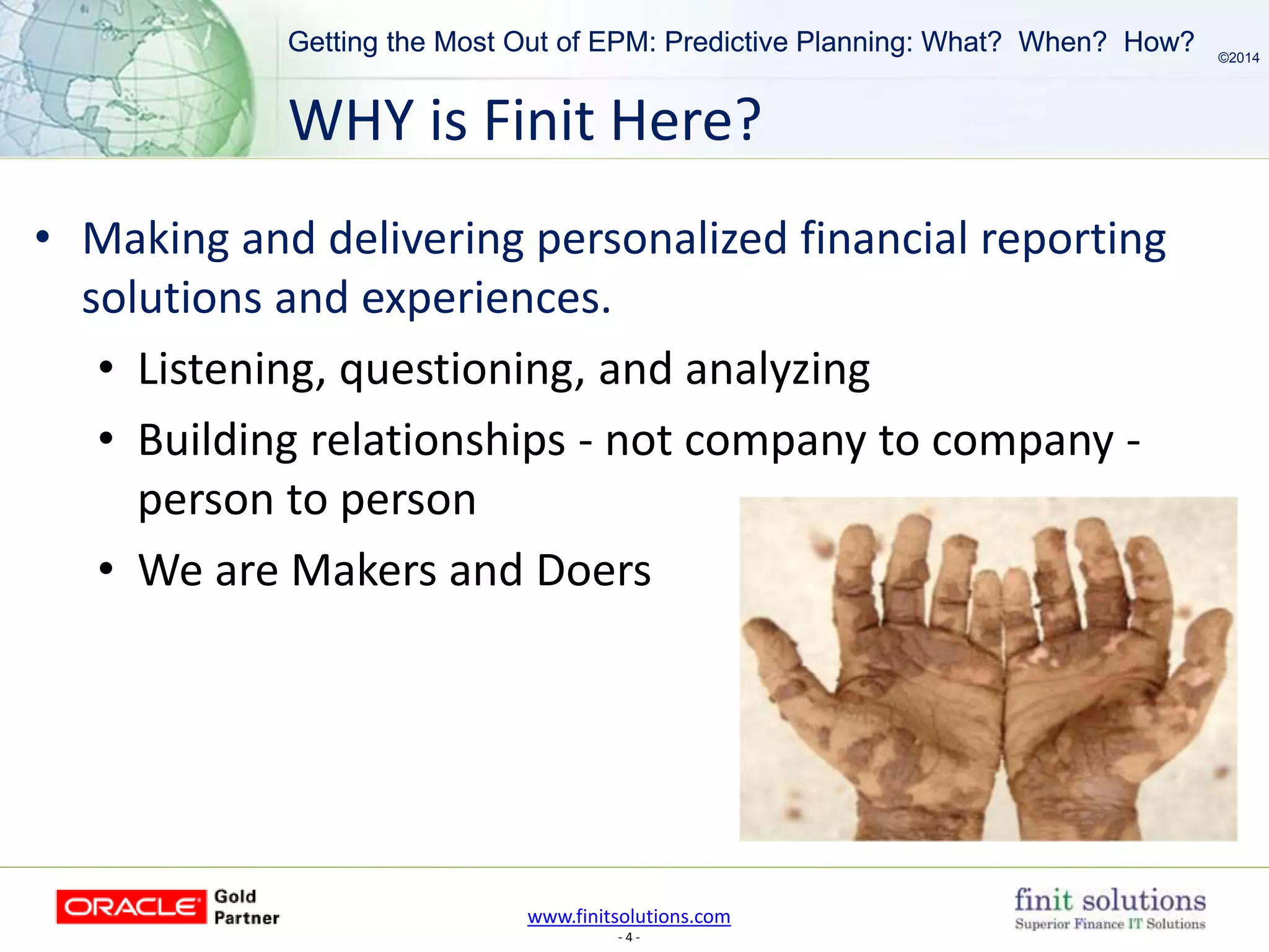 Getting the Most Out of Hyperion Planning: Predictive Planning: What ...