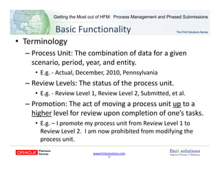 Finit solutions getting the most out of hfm process management and ...