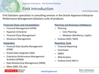 Finit Solutions - Hyperion Enterprise Final Release | PPTX | Operating Systems | Computer ...