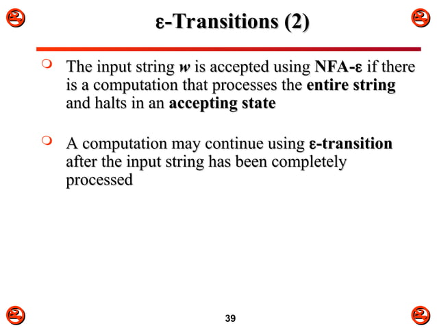 Finitw Automata2 Computer Theory Computure Science Ppt