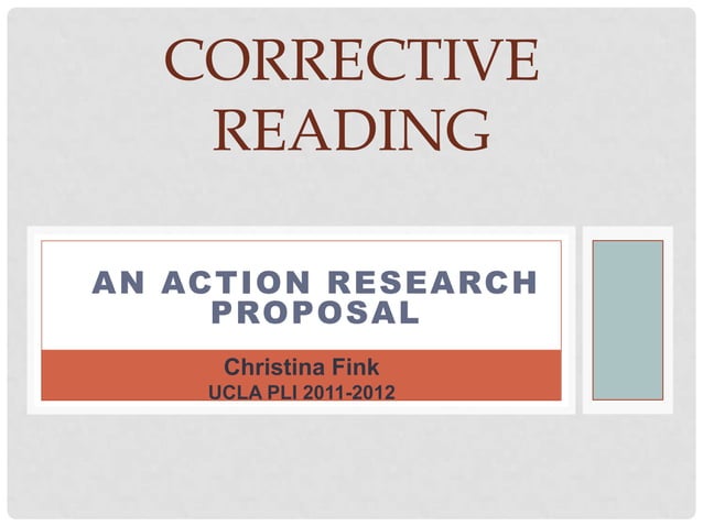 Corrective Reading: Action Research | PPT
