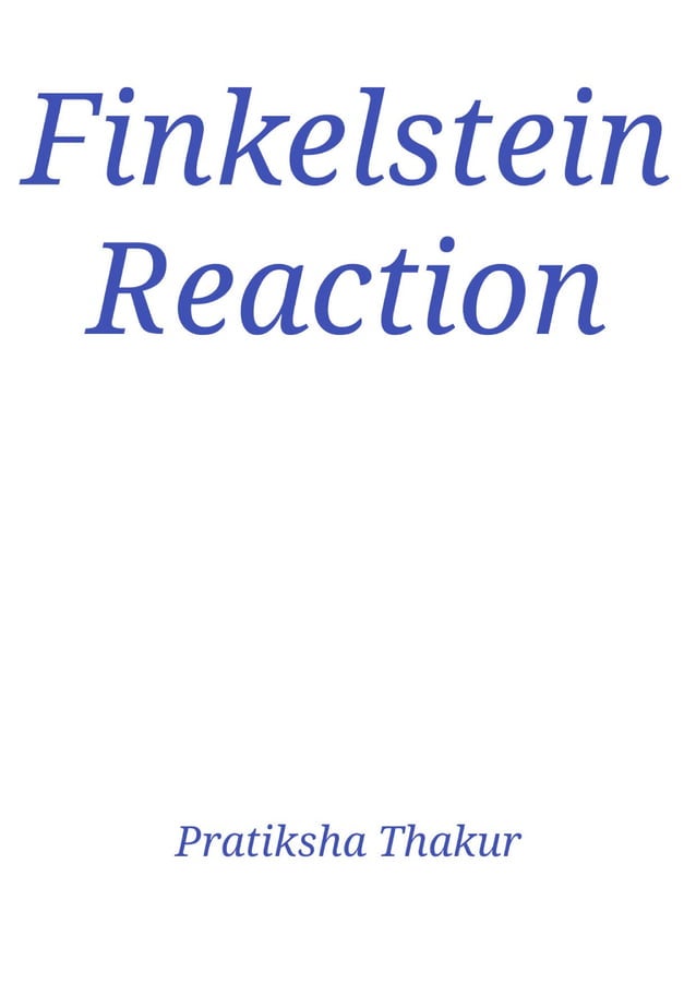 Finkelstein Reaction | PDF