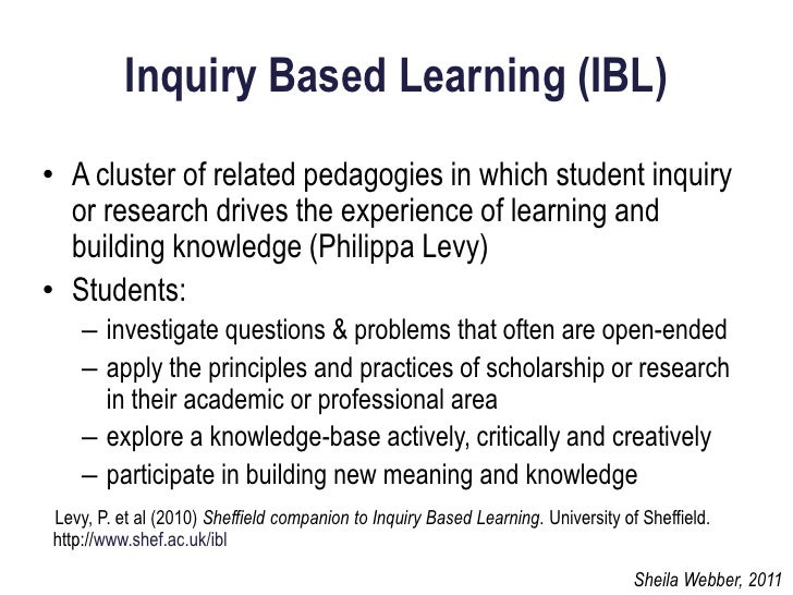 Inquiry Based Learning with first year undergraduates