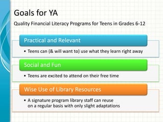 Financial Literacy Programs for Teens | PPTX