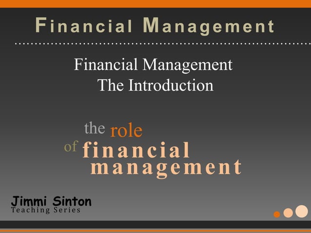 Fin man 1 the introduction | PPT