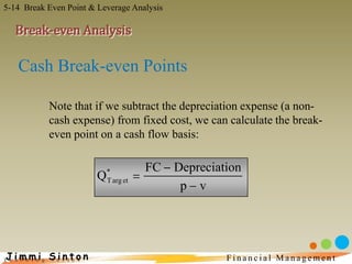 Fin man 5 break even point and leverage analysis | PPTX
