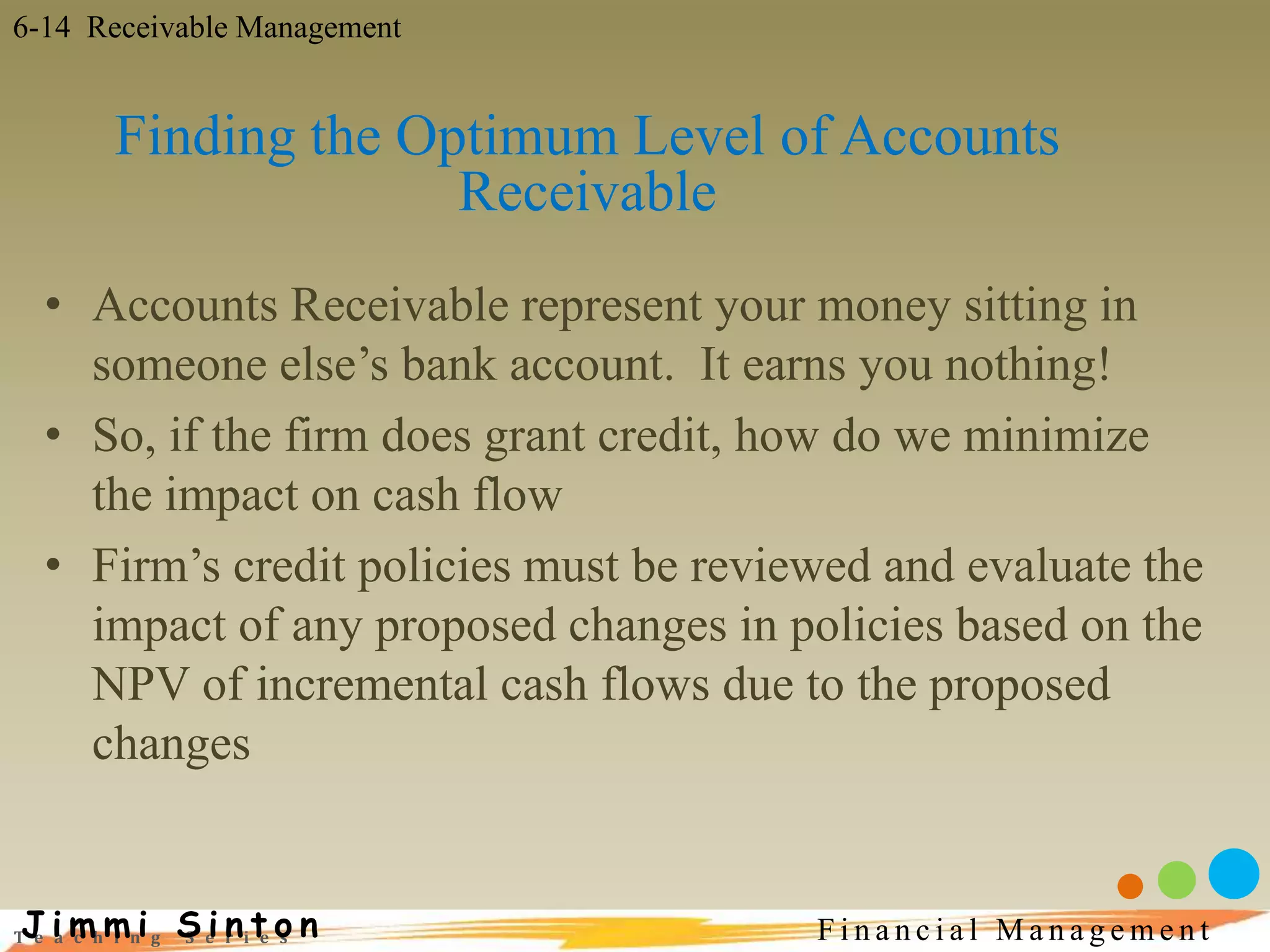 Fin man 7 receivable management | PPTX