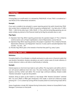 Project Finance Modeling - Timing Flags, Circularity Switch and ...