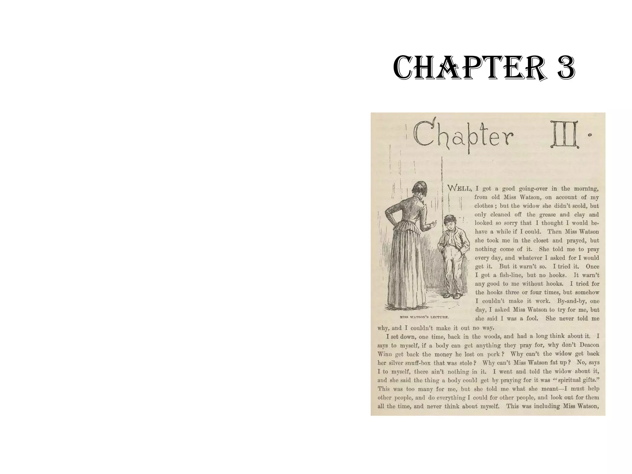 Huckleberry Finn_Chapter 3 | PPT