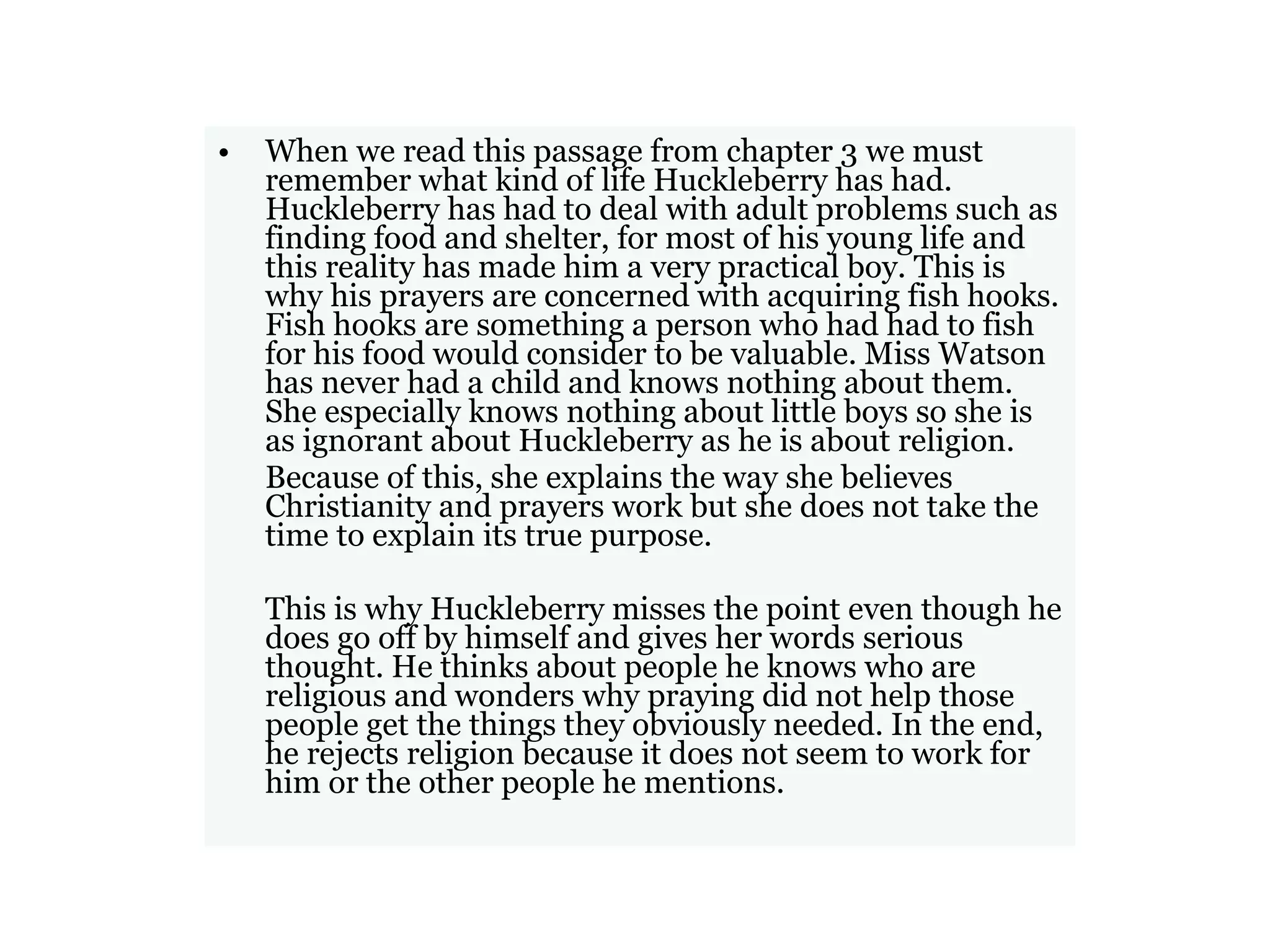 Huckleberry Finn_Chapter 3 | PPT