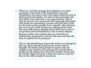 Huckleberry Finn_Chapter 3 | PPT