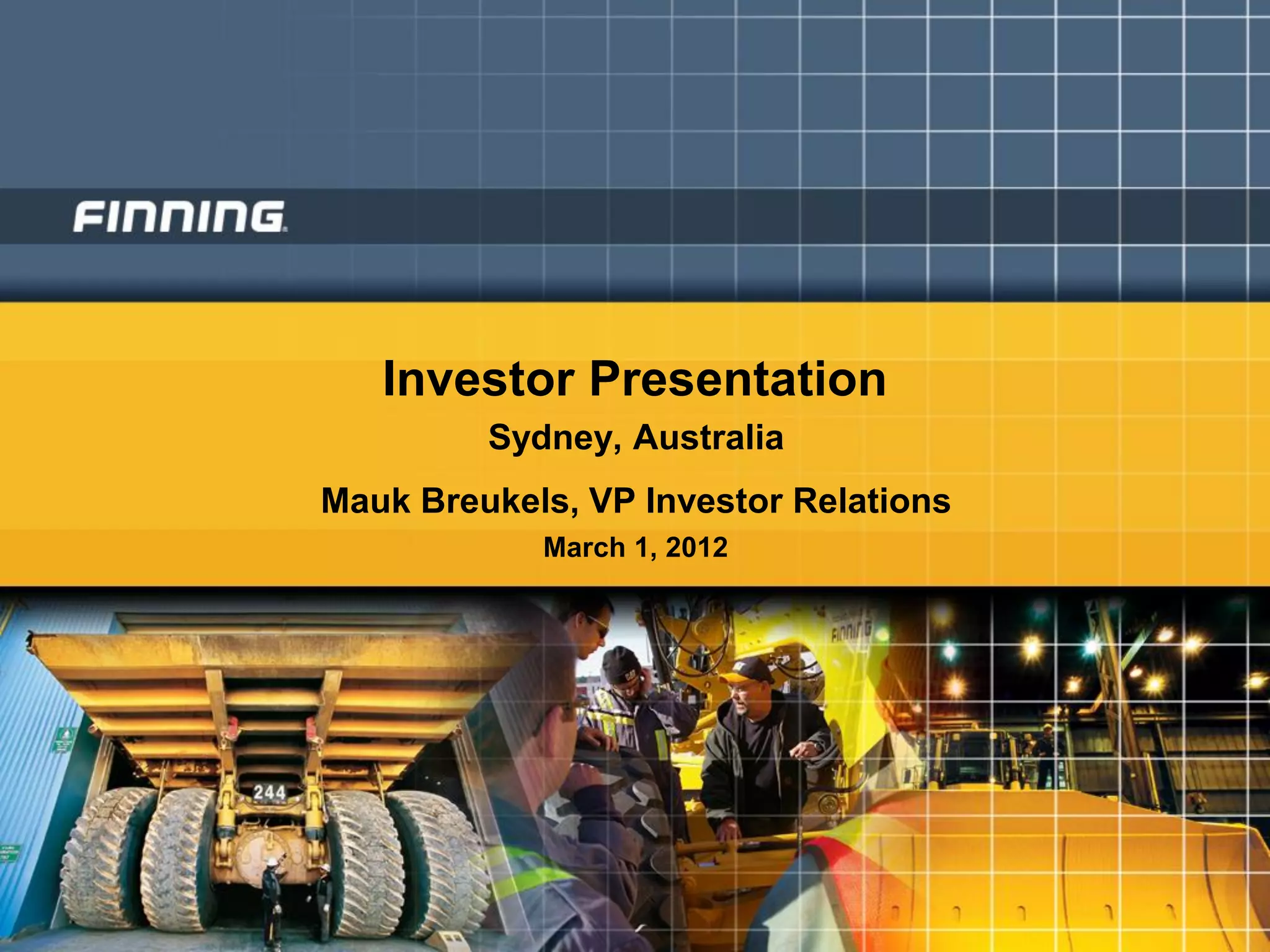 Finning australia investor presentation final | PPT